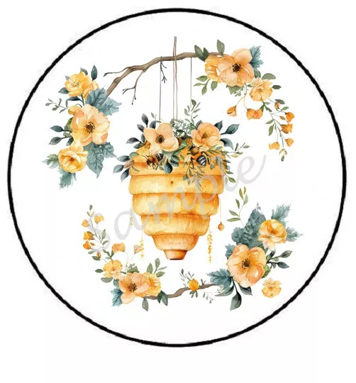 Beehive Floral Sticker Party Favors Sticker Envelope Seals Labels ...