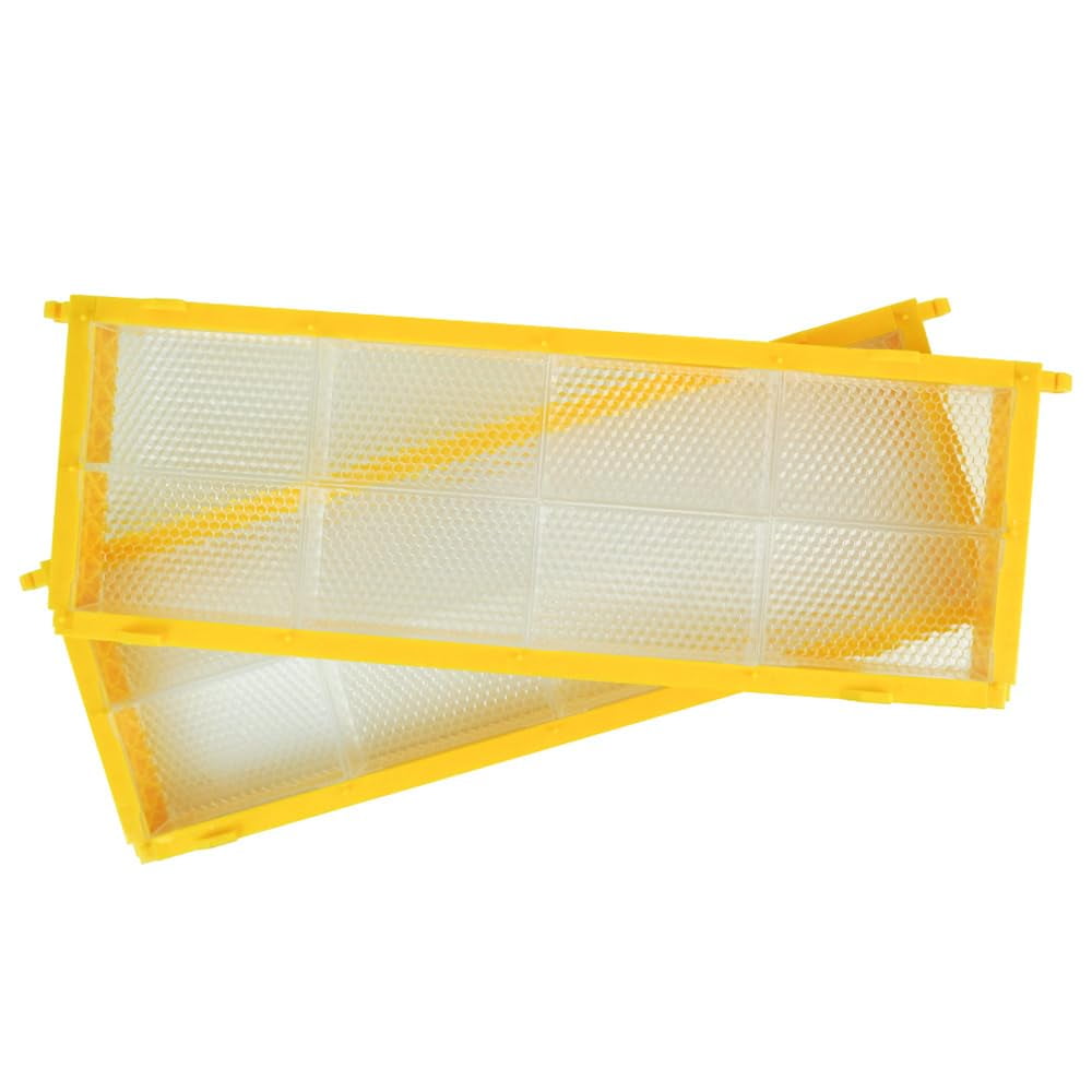 Beehive Frames Kit, 2 Set Medium Bee Hive Frames with 16 PCS Honeycomb ...