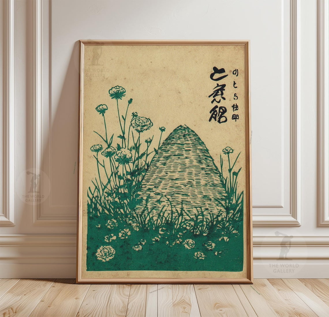 Beehive Poster Japanese Style Garden Illustration Minimal Rustic Art ...