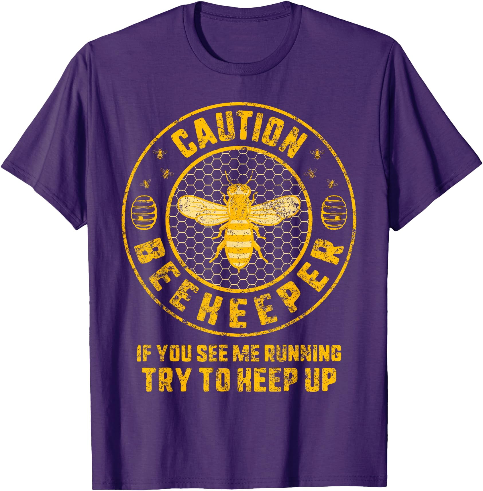 Beekeeper Caution If You See Me Running Try To Keep Up Bee Softstyle T ...