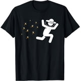Beekeeper Chased By Bees Funny Honeybee Beekeeping Bee Lover T-Shirt ...