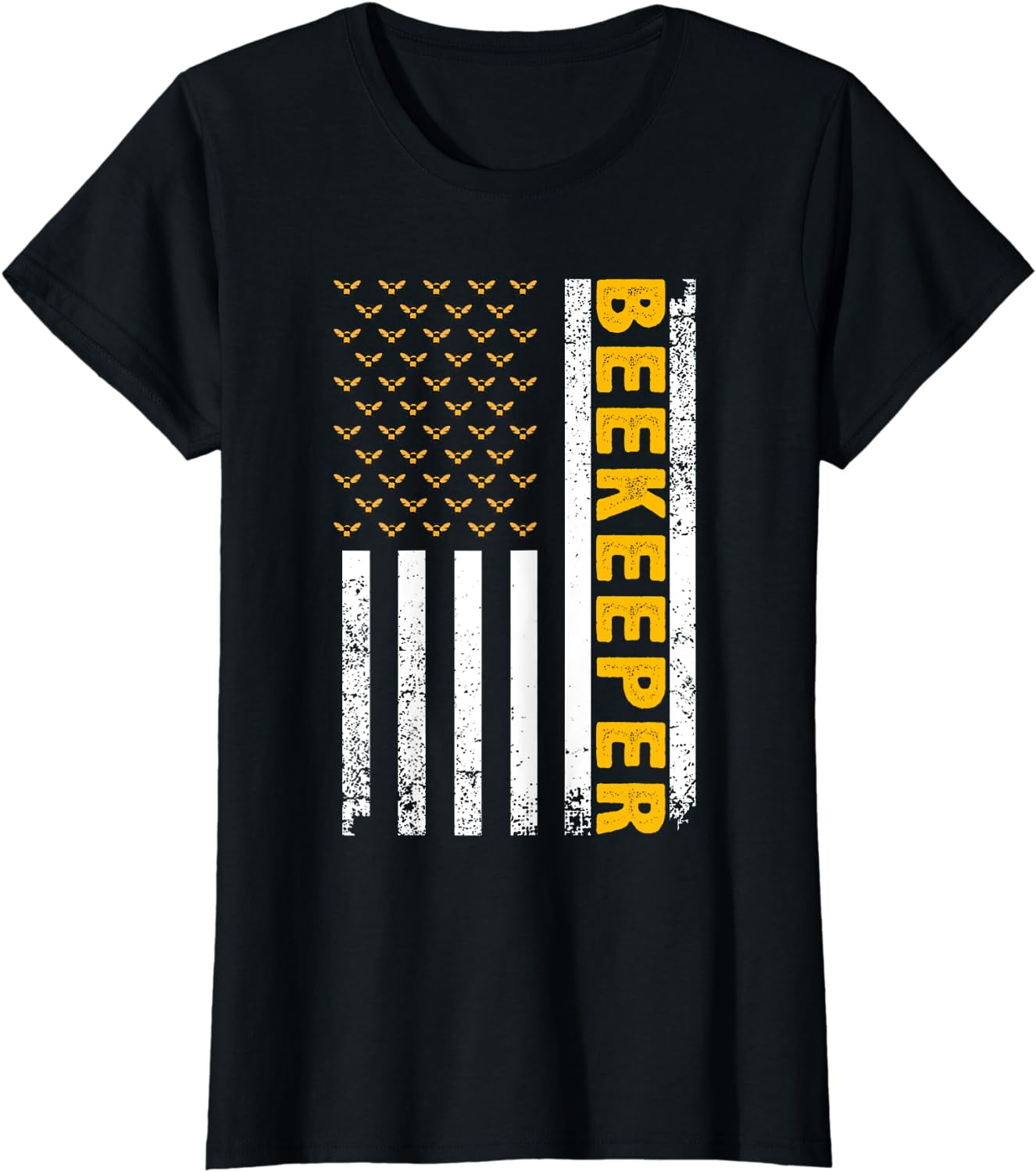 Beekeeper For Men Women Beekeeping American Flag Bee Lover T-Shirt ...