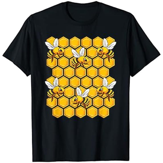 Beekeeper Honeycomb Honey Honeybee Beekeeping Bee Lover T-Shirt ...