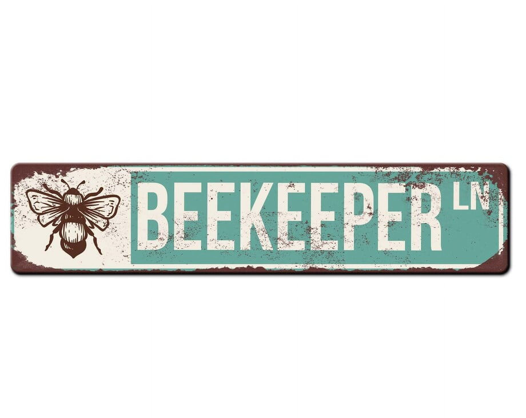 Beekeeper Lane Metal Sign Apiary Sign Honey Bee Sign Funny Bee Sign ...