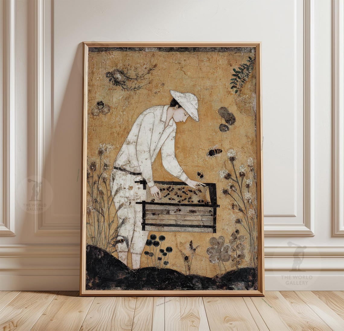 Beekeeper Poster Vintage Style Art Rustic Honey Bee Wall Decor Art ...