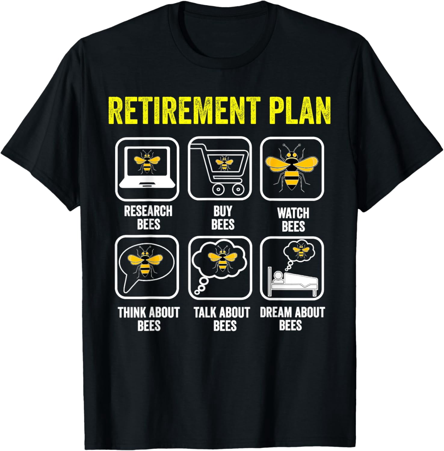 Beekeeper Retirement Plan Bee Keeper Beekeeping Father's Day T-ShirtMen ...