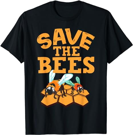 Beekeeper Save The Bees Honey Bee T-Shirt - Walmart.com