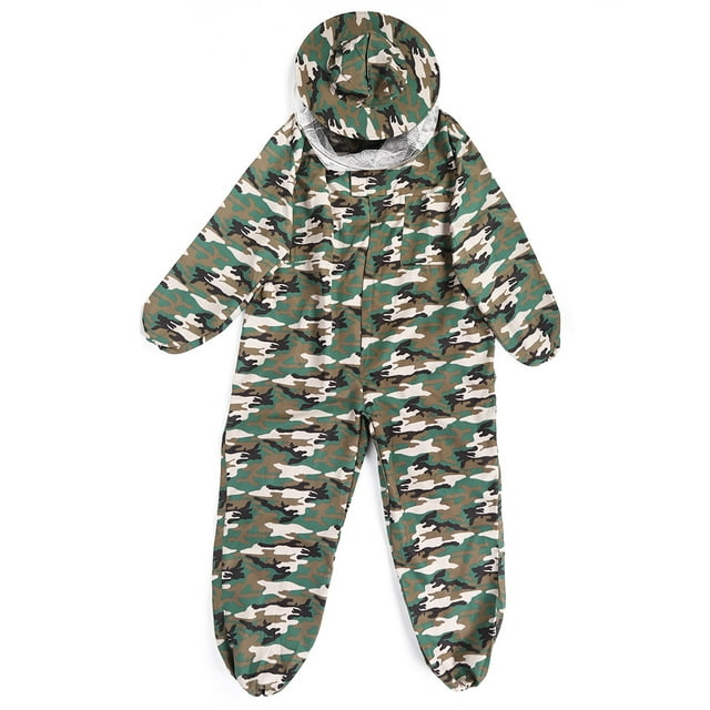 Beekeeper Smock Suit One-Piece Beekeeping Uniform Veil Protection ...