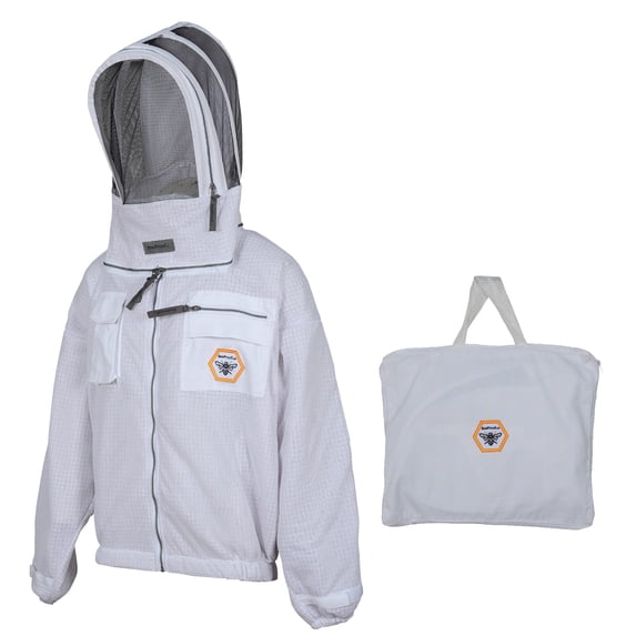 Beekeeper Ultra Ventilated 3 layer mesh Beekeeping Jacket Bee Hat Veil ...