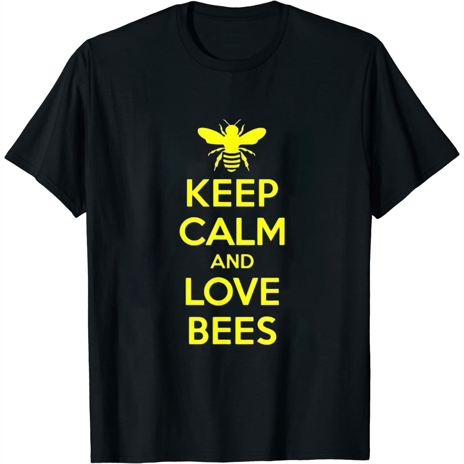 Beekeeper Womens T-Shirt Beekeeping Shirt Keep Calm and Love Bees Black ...