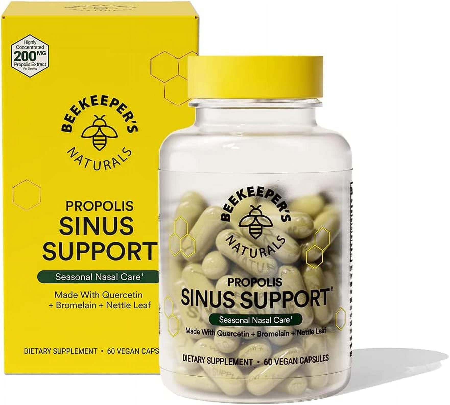 Beekeeper's Naturals Adult Propolis Sinus Support, Season Nasal Care ...