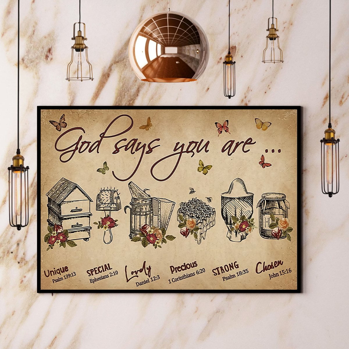 Beekeeping God Says You Are Unique Special Lovely Satin Poster Wall Art ...