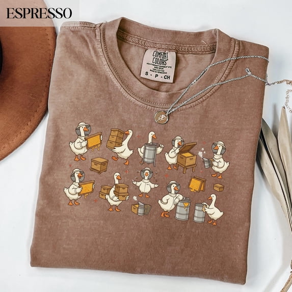 Beekeeping Goose Shirt, Funny Beekeeper Graphic Tee, Honey Bee Apparel ...