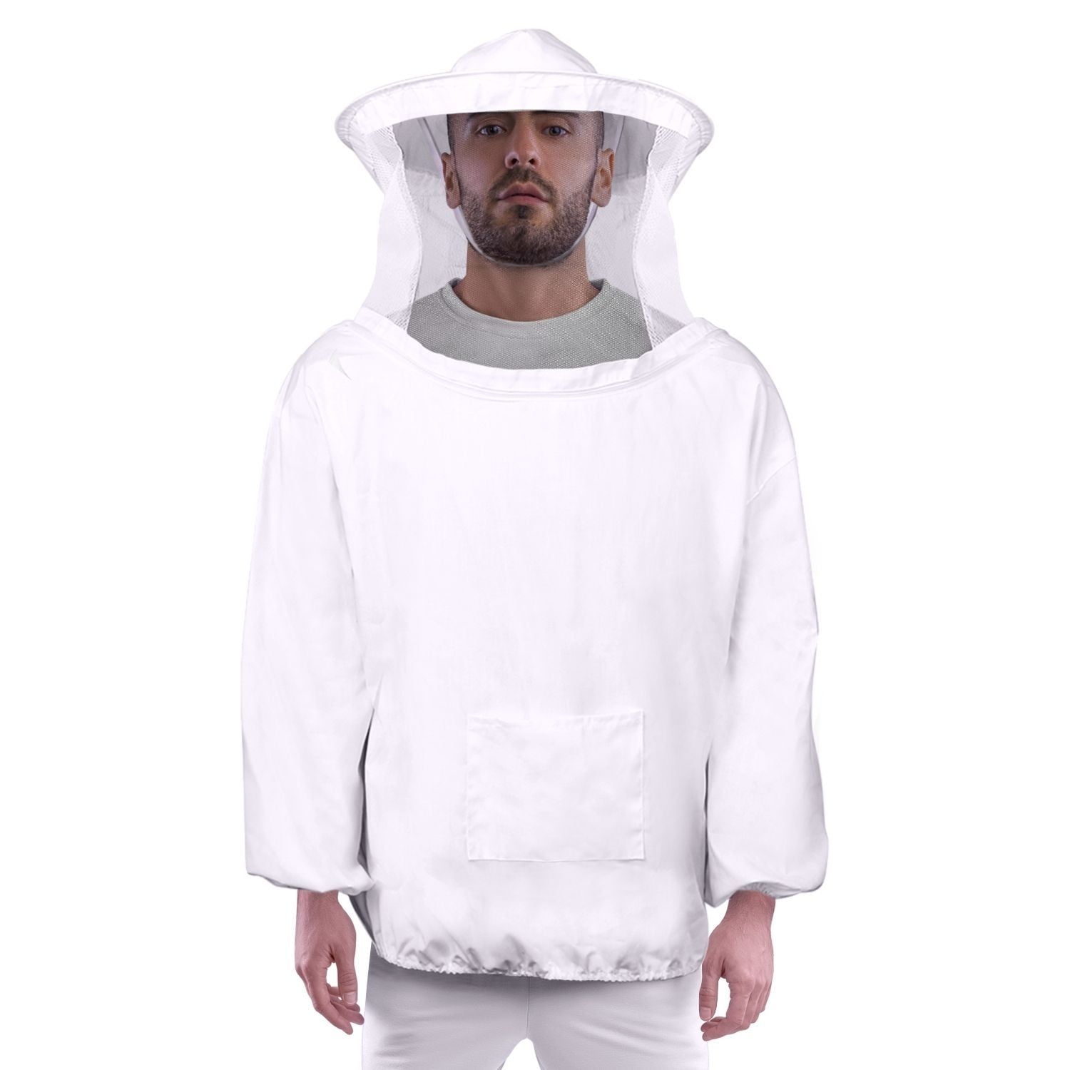Beekeeping Jacket - White Bee Keeper Suit for Men & Women with Protective Veil - Sting Proof ...