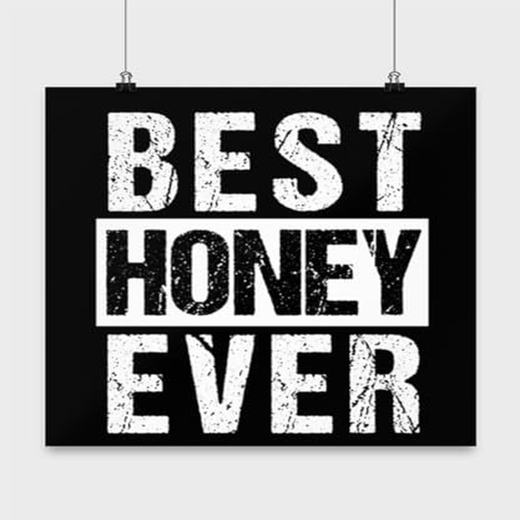 Beekeeping Poster - Best Honey Ever Wall Art, 13x13in Black Decor Gift ...