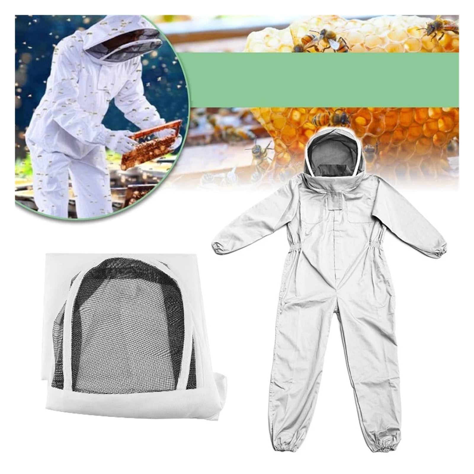 Beekeeping Protective Clothing Full Body Suit Hat Smock Pro Bee Suit ...