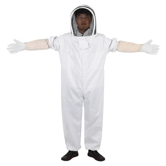 Beekeeping Protective Suit, Cotton, Breathable, With 3 Pockets Gloves ...