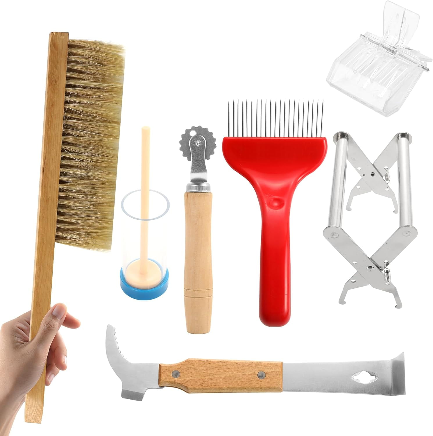 Beekeeping Supplies, 7 PCS Beekeeping Starter Kit, Bee Hive Tools and ...