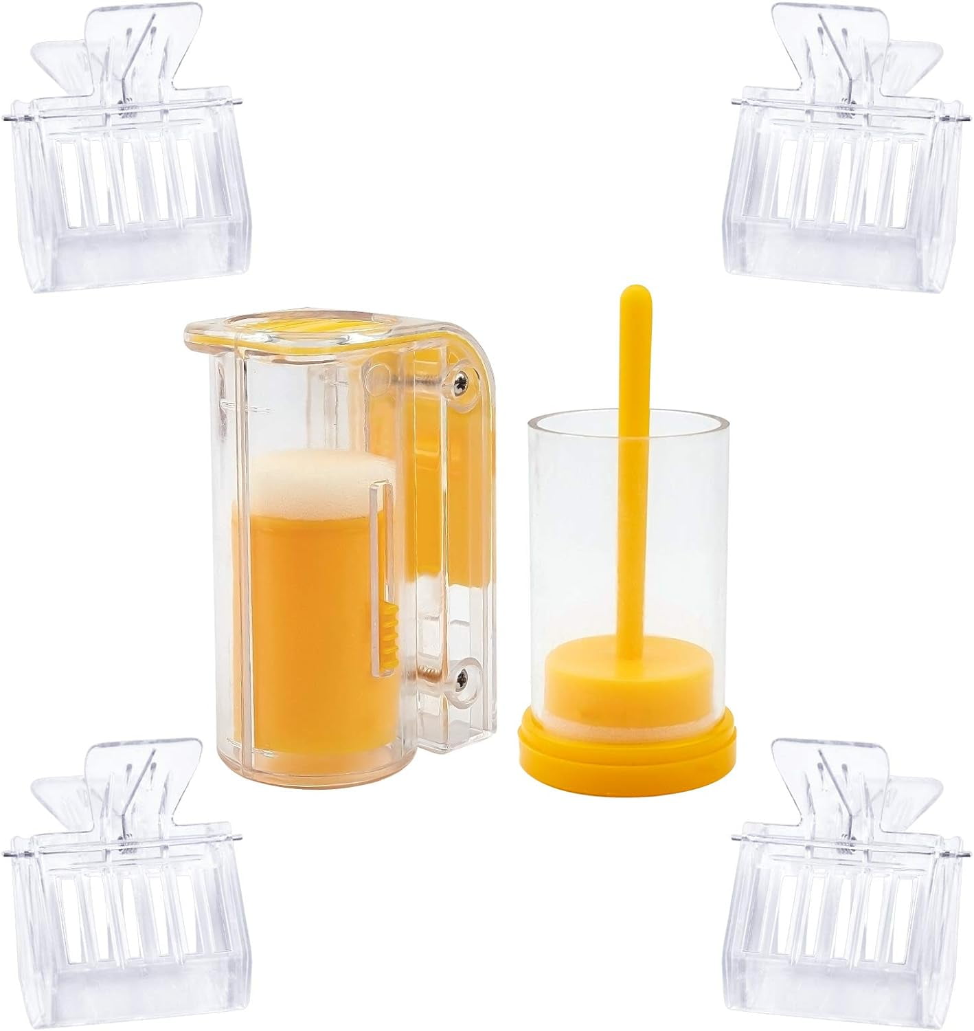 Beekeeping Tools Include 8 Pcs Plastic Bee Queen Clips Queen Bee Marker Marking Bottle and Bee ...