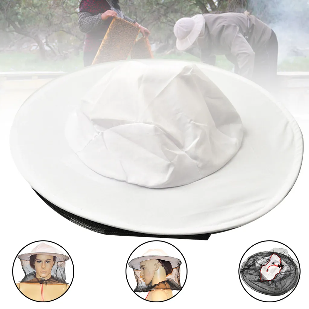 Beekeeping hat mosquito bee insect net head and neck cover veil mesh ...