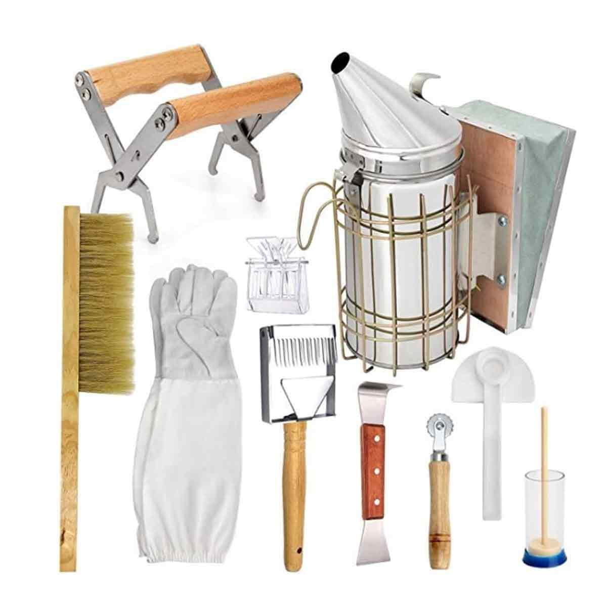 Beekeeping tools set - smoke blower, bee brush, scraper - Walmart.com