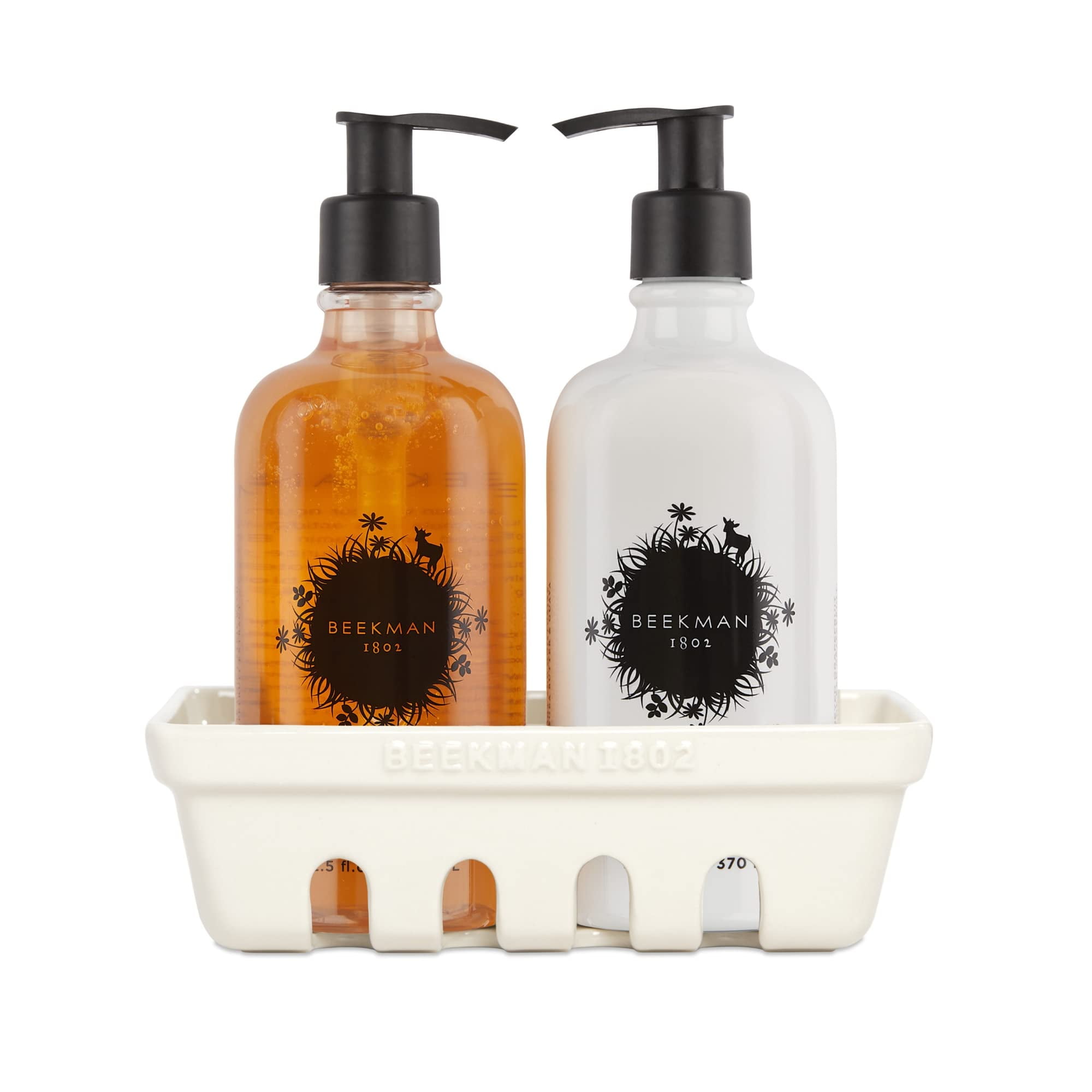 Beekman 1802 Hand Wash & Lotion Ceramic Caddy Set, Honeyed Grapefruit ...