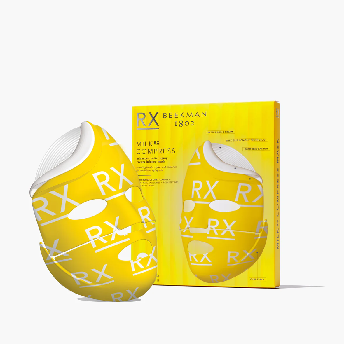 Beekman 1802 Milk RX Compress Advanced Better Aging Cream-Infused Mask ...