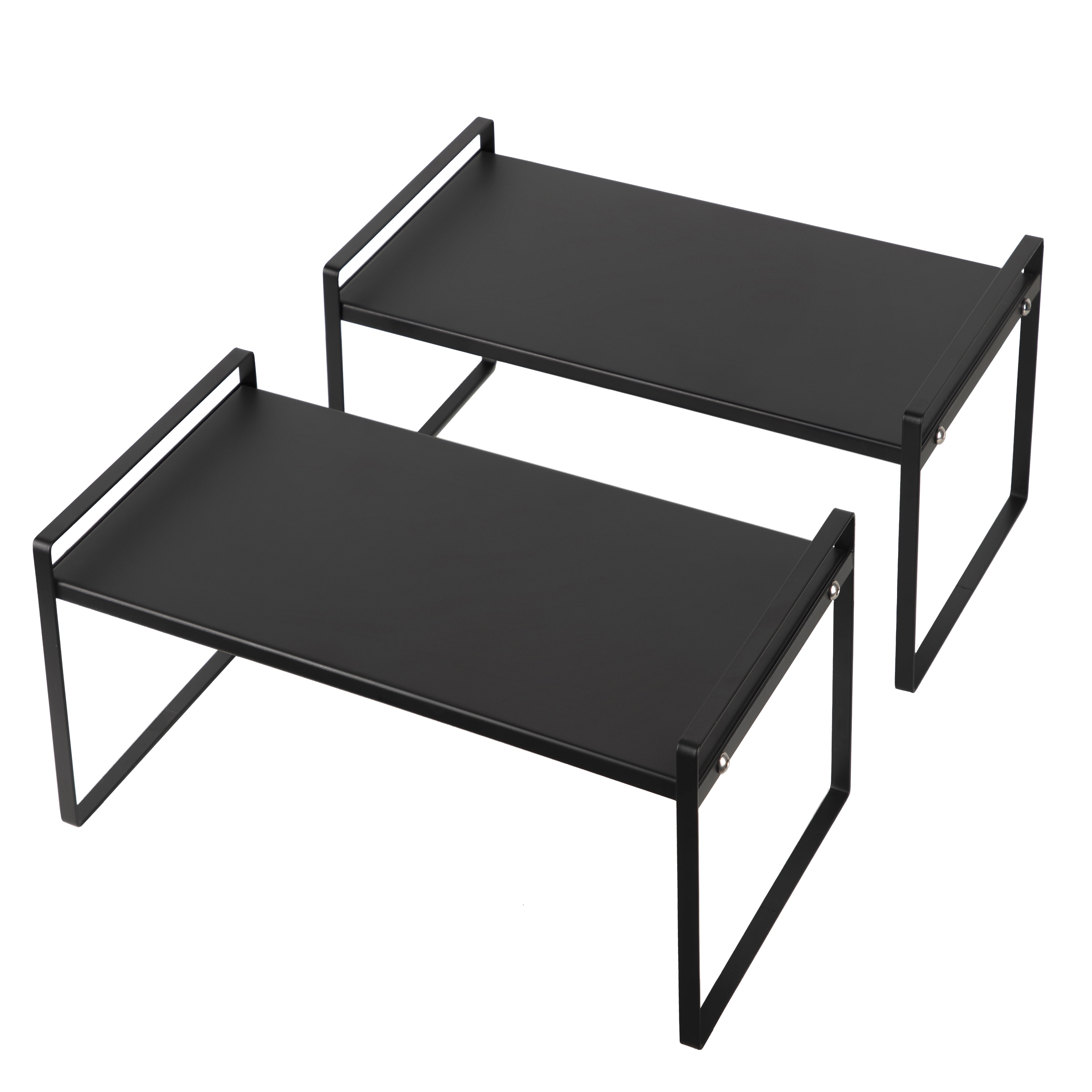 Beeloving 2Pack Stackable Cabinet Shelves - Heavy Duty, Nonslip ...