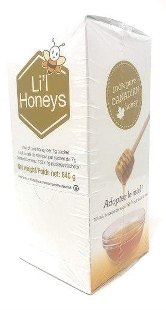 Beemaid Honey Packets (120 X 7g - 100% Canadian Honey - Li'l Honeys ...