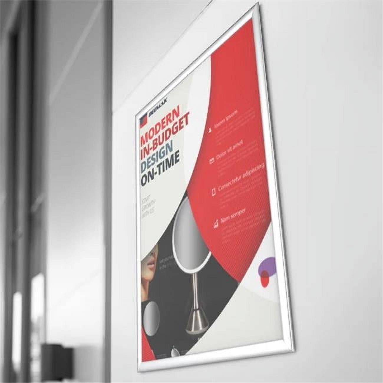 Beemak Plastics WF-2228SP 22 x 28 in. Plastic Snap Frame Wall Mount, Silver - Walmart.com