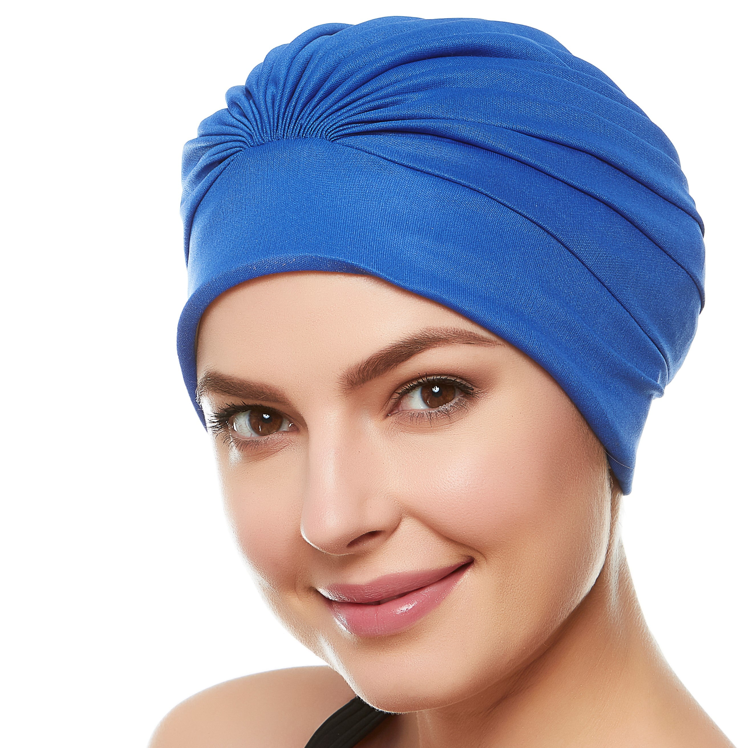 Beemo Turban Swim Cap, 100% Polyester, Water Resistant, Royal Blue ...