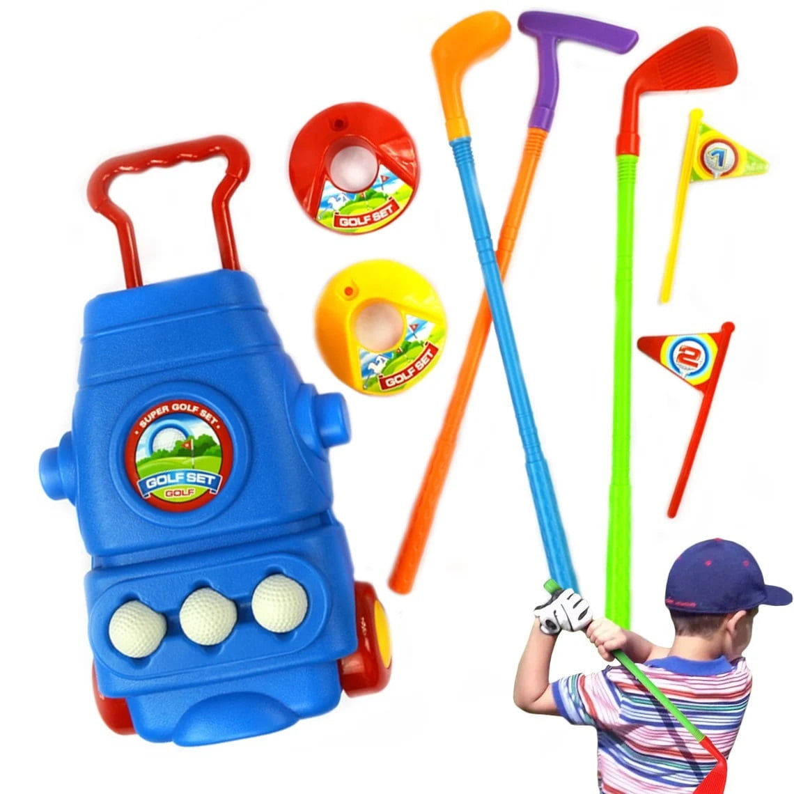Beemo Toys for 3 Year Old Girls & Boys, Super Golf Club Toy Set ...