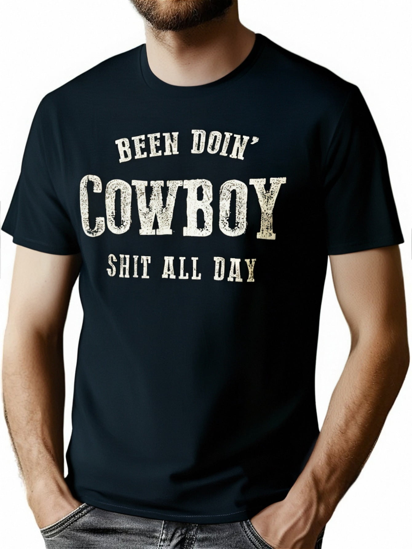 Been Doing Cowboy Stuff Western Rodeo American T-Shirt - 220g - Walmart.com