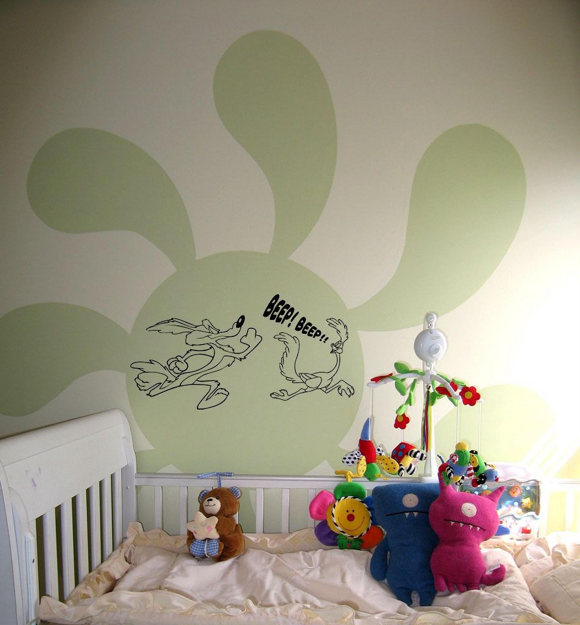 Beep Beep Road Runner Wile E Coyote Cartoon Character Wall Sticker Art ...