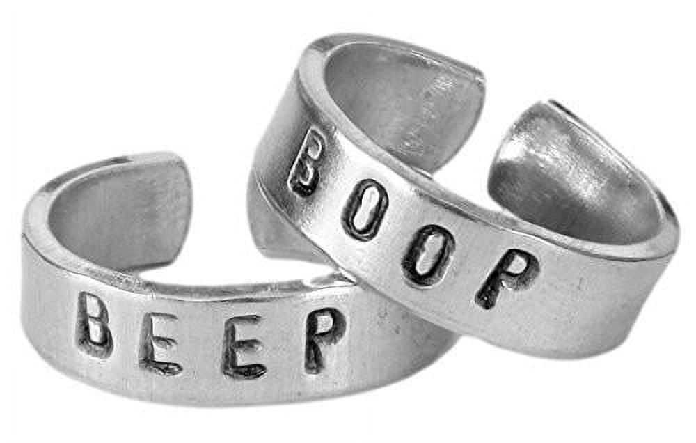 Beep and Boop - Robot - Best Friends - Adjustable Aluminum Rings ...