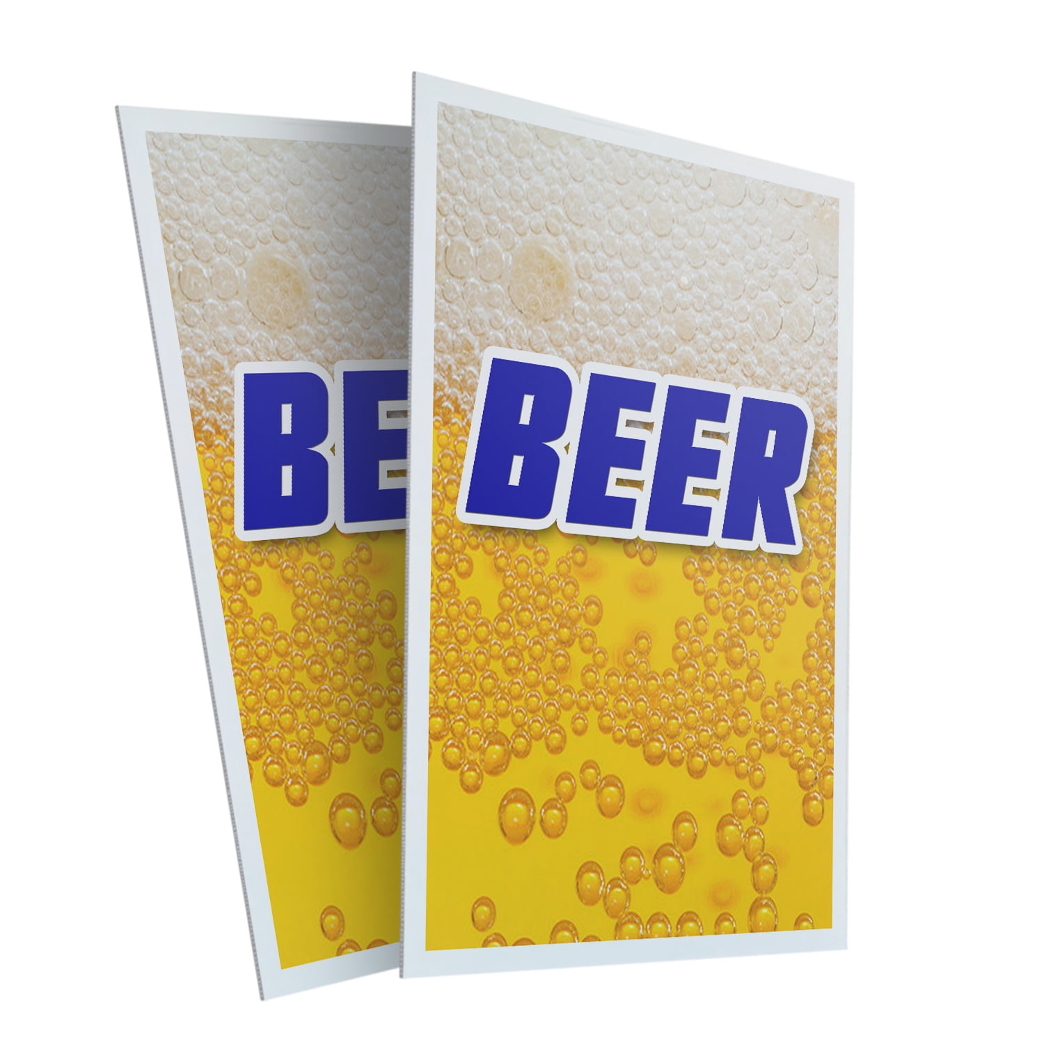 Beer (2-PACK) 24" x 36" Plastic Signs | Sign Insert 4mm Corrugated ...