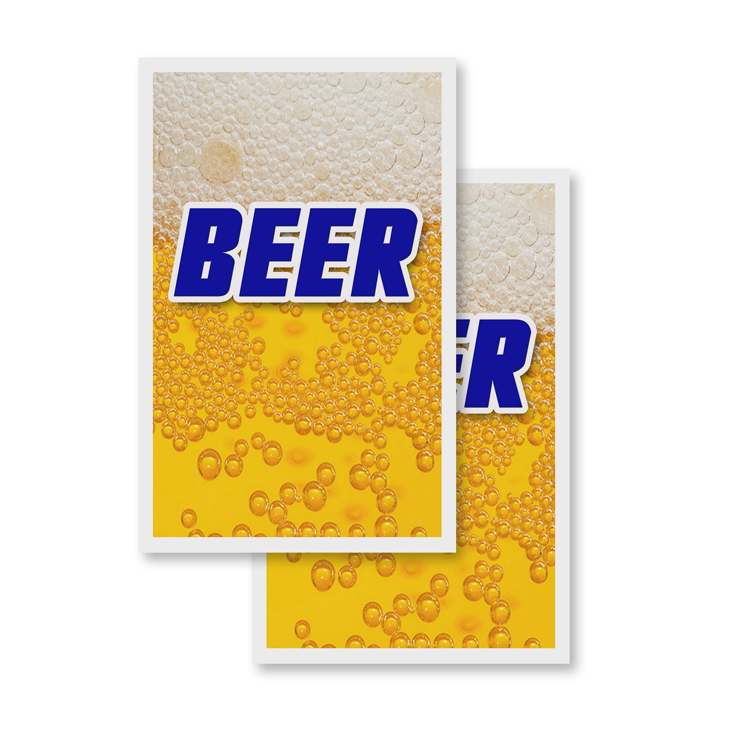 Beer (2-PACK) 24" x 36" Vinyl Decals | Sign Insert Peel & Stick Decals ...