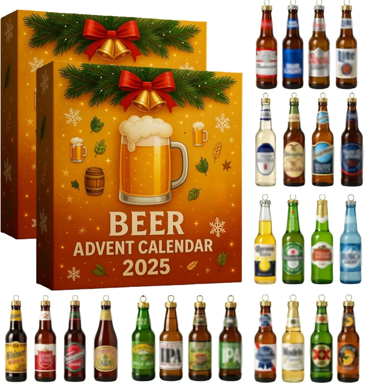 Beer Advent Calendar 2025-24-Pack Beer Lover's Christmas Countdown Box ...
