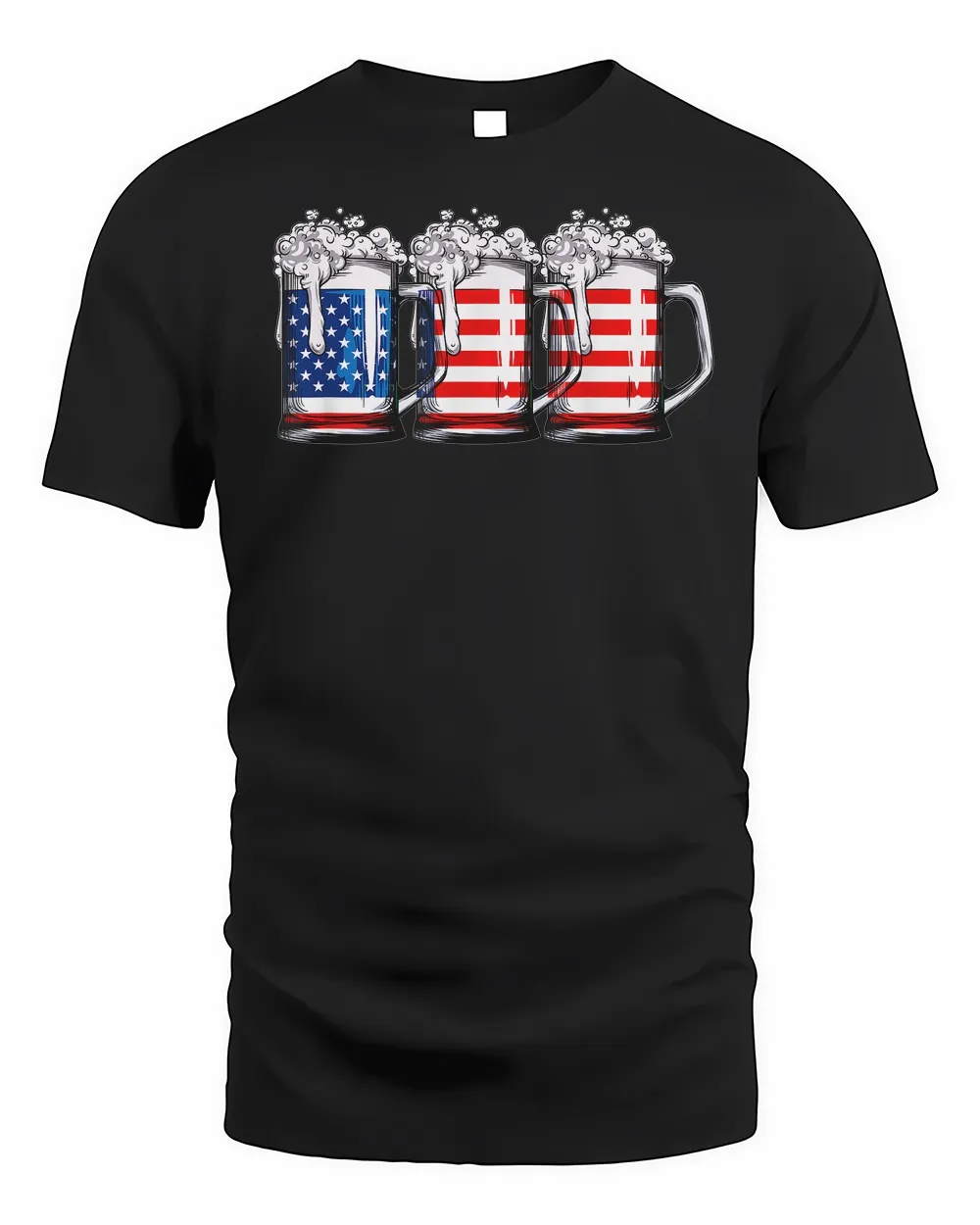 Beer American Flag T shirt 4th of July Men Women Merica USA - Walmart.com
