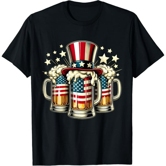 4th Of July Gift Beer Pong American Flag Drinking New H12110 Unisex T ...