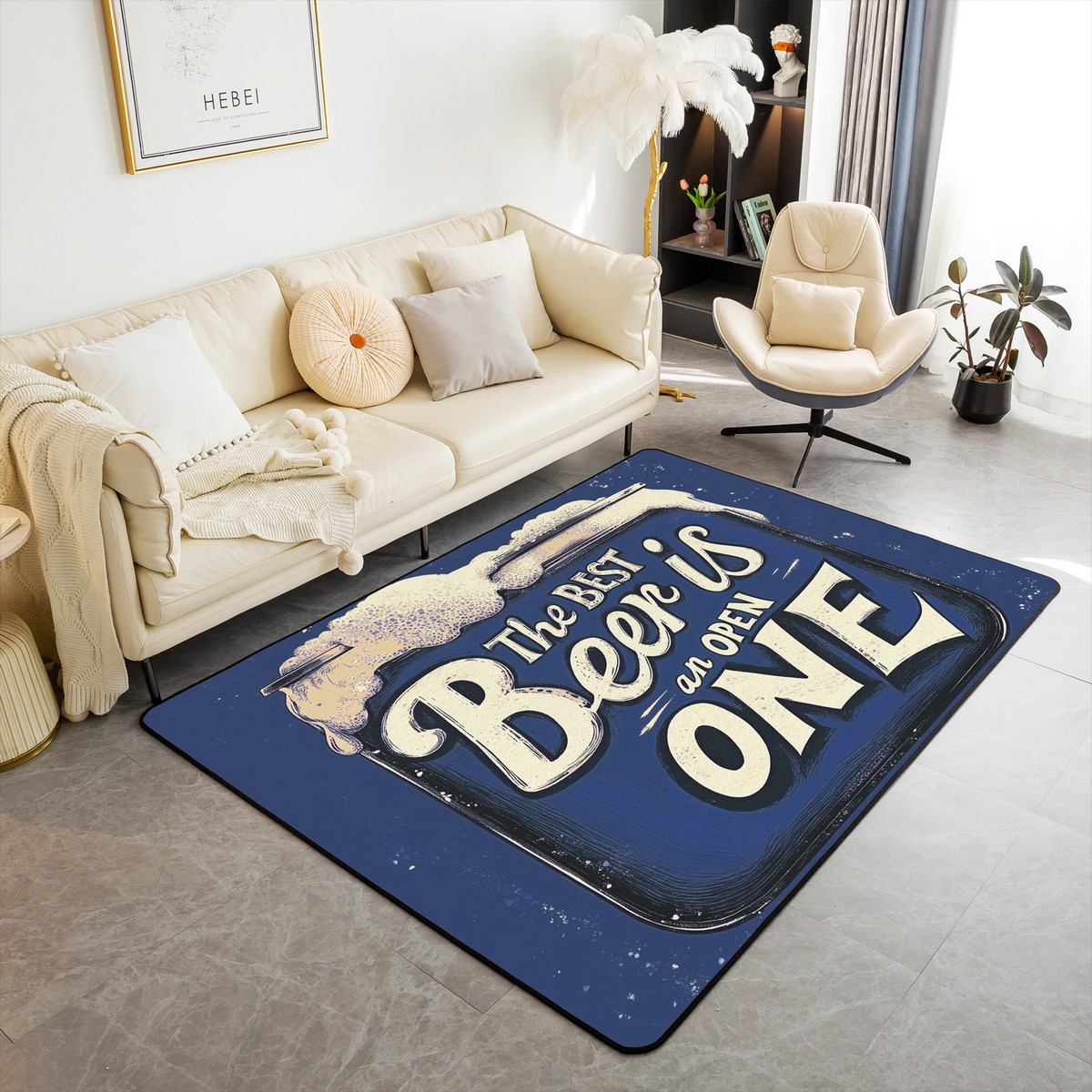 Beer Area Rug 3x5, The Best Beer Is An Open One Rectangular Carpet For ...