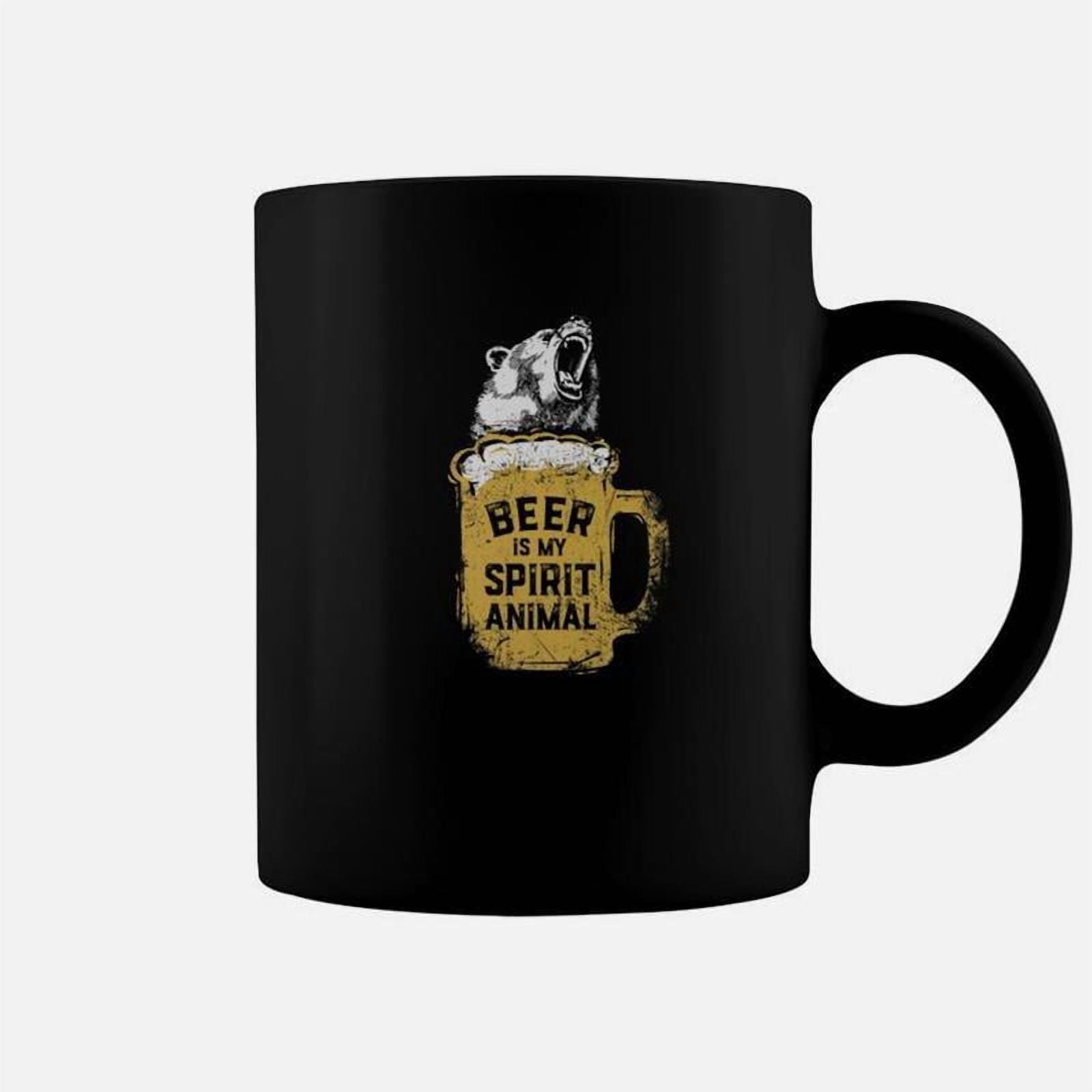 Beer Bear Is My Spirit Animal Funny Beer Drinkers Coffee Mug - Walmart.com