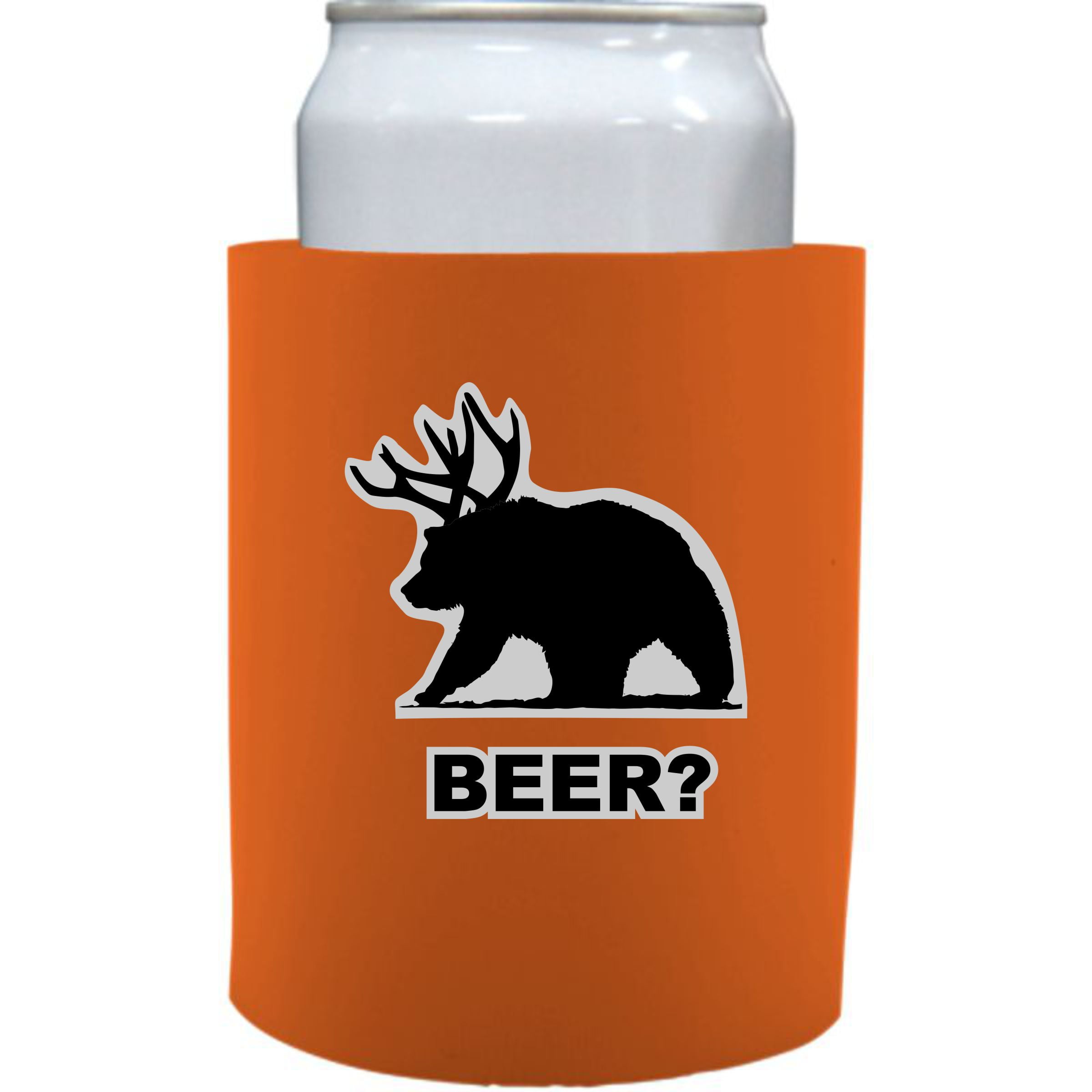 Beer Bear Thick Foam Old School Can Coolie (Orange) - Walmart.com