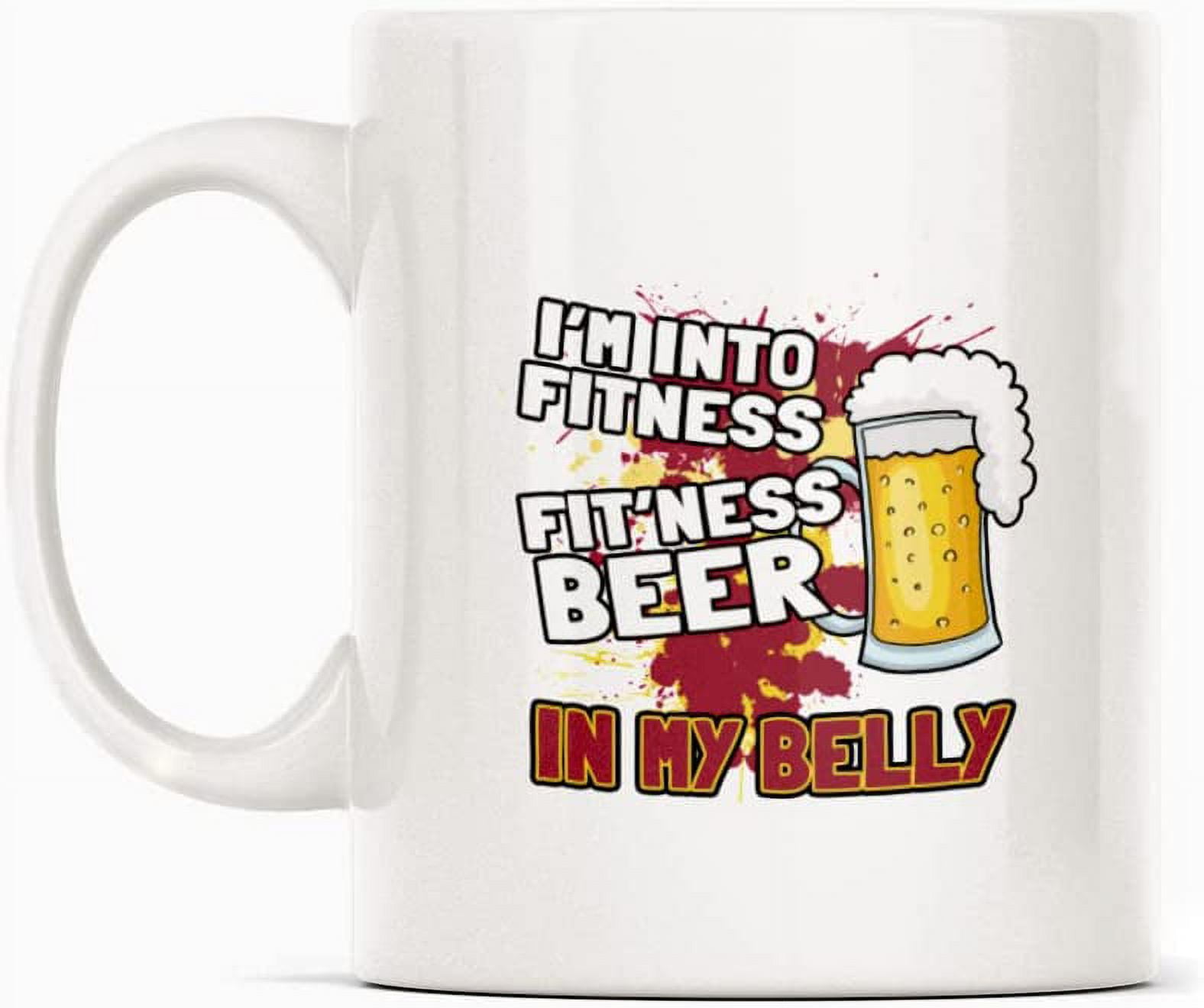 Beer Belly Joke Beer Lover Mug Gift, White Funny Sarcasm Coffee Cup ...