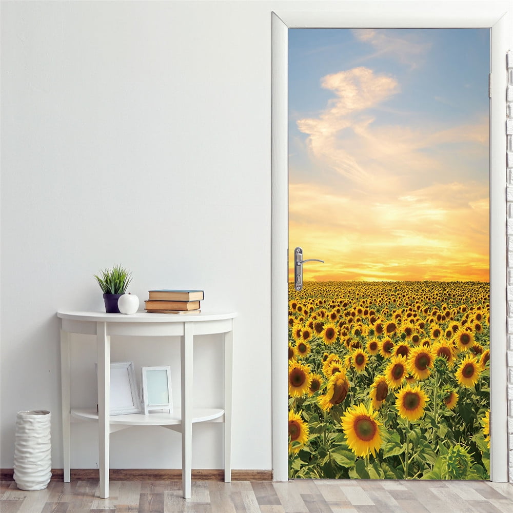 Beer Big Cup Door Sticker 3D Waterproof Vinyl Wallpaper Self Adhesive ...