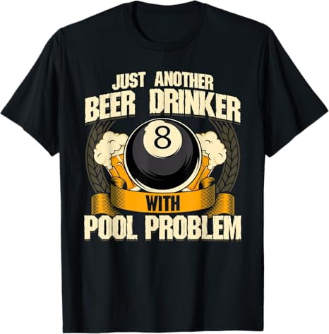 Beer & Billiards For Pool Hall Pub With Mugs & Suds T-Shirt - Walmart.com