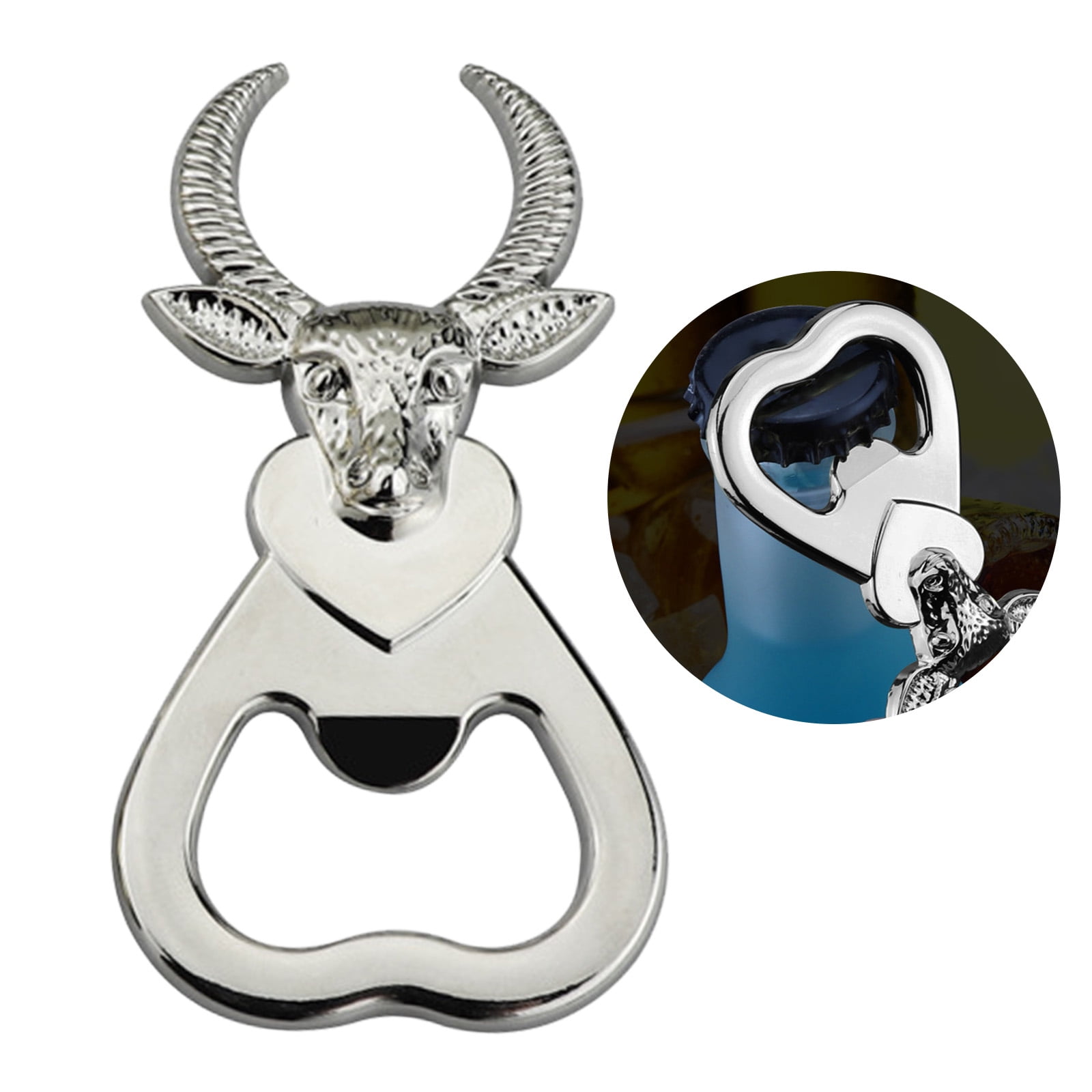Beer Bottle Opener,Bull's Head Easily Open The Bottle Cap Tool ...