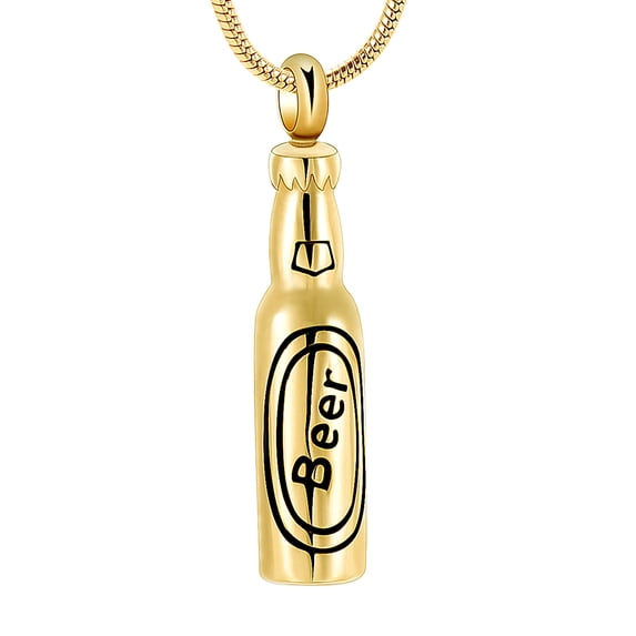 Beer Bottle Urn Necklace for Ashes Bar Cremation Jewelry for Women Men ...