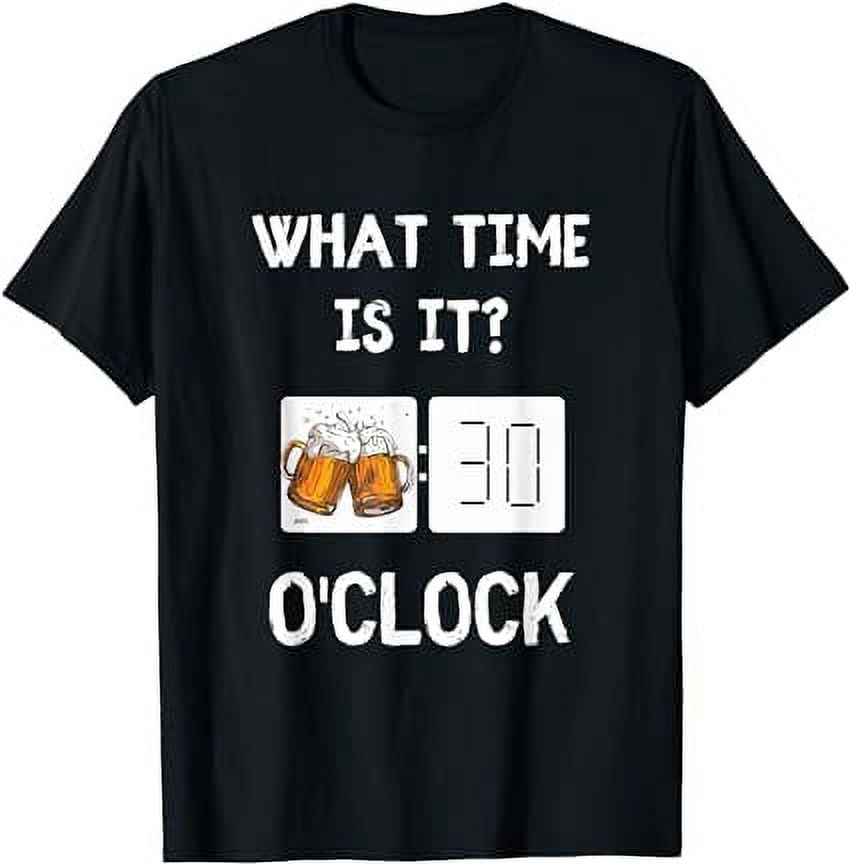 Beer Brewing Clock What Time Is It? Craft Beer Drinking T-Shirt ...