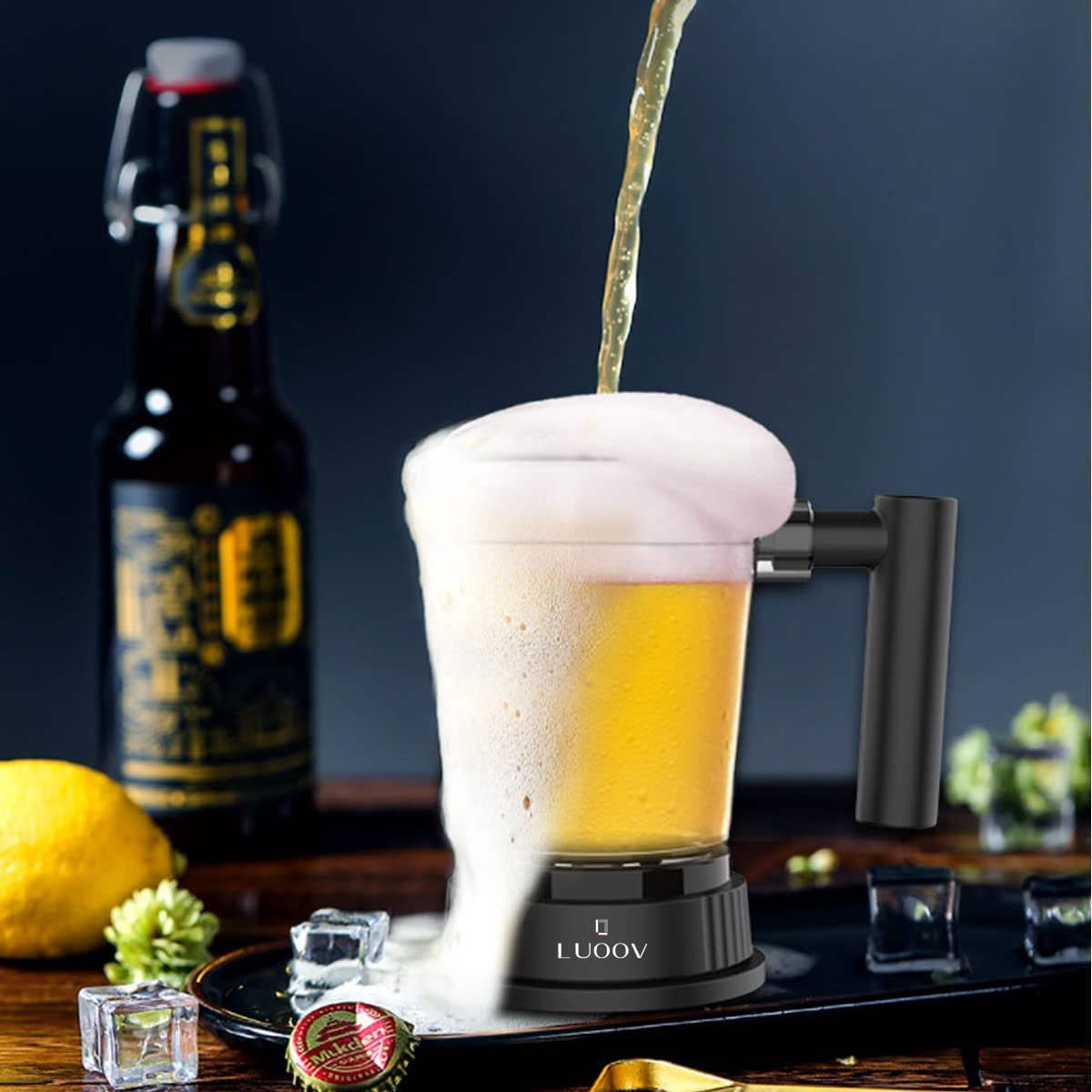 Beer Bubbler,Portable Beer Foamer Beer Foam Machine,Beer Cup- Portable ...